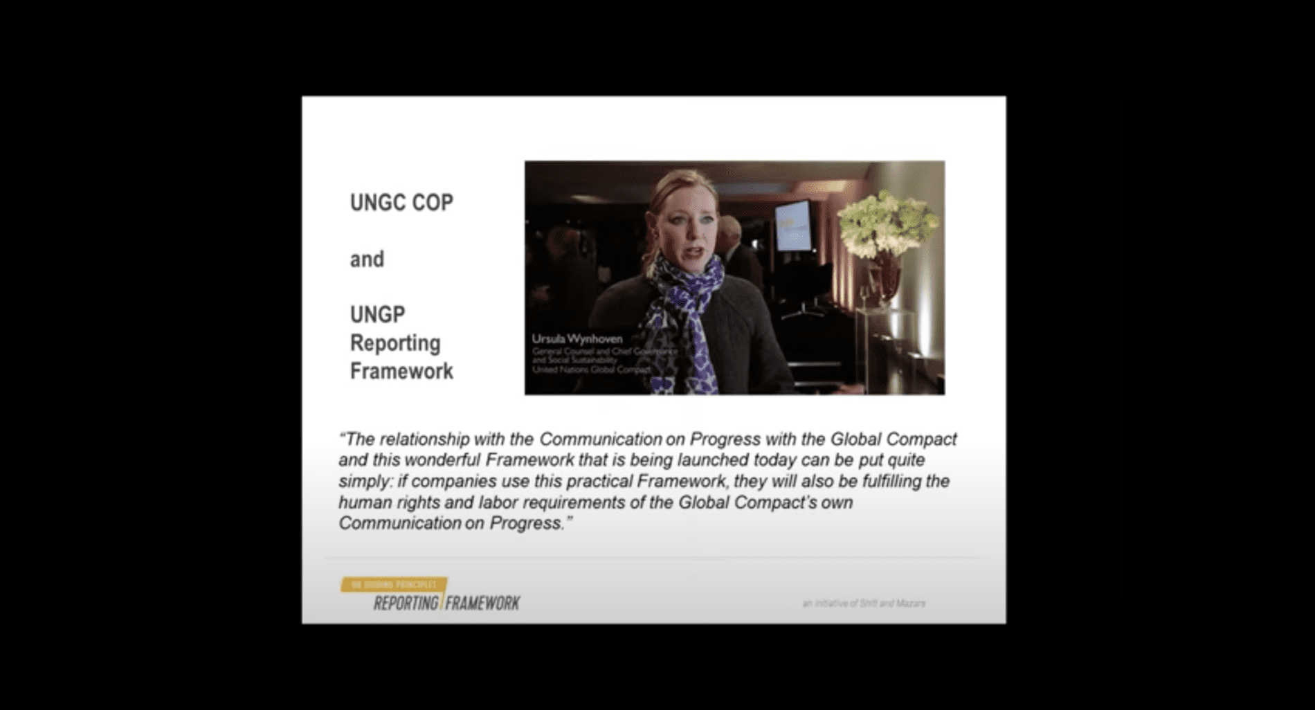 Webinar: Introduction to the UN Guiding Principles Reporting Framework ...