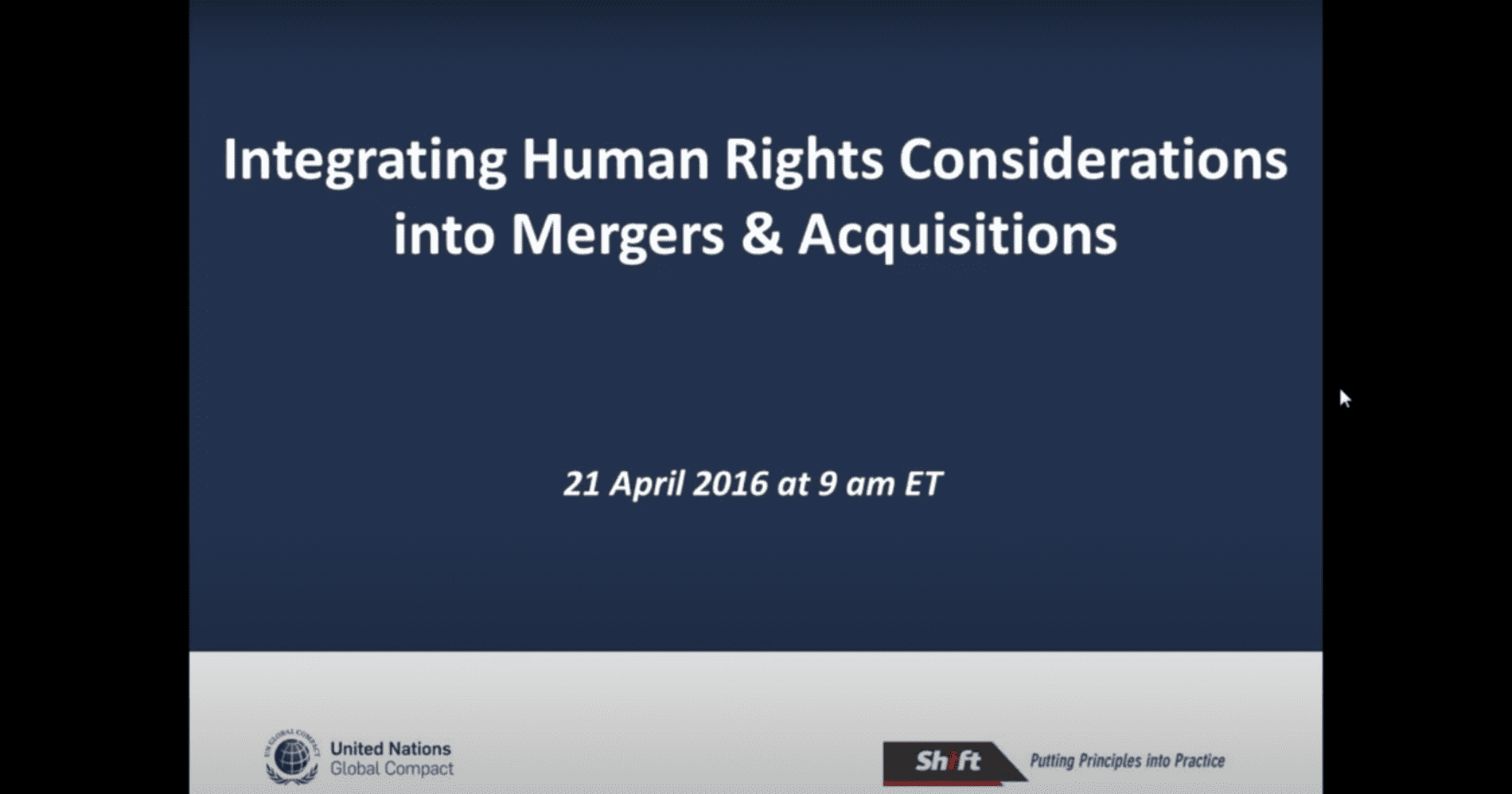 Webinar: Integrating Human Rights Considerations Into Mergers and ...