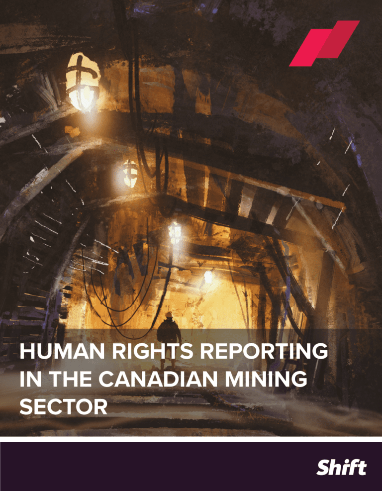Human Rights Reporting in the Canadian Mining Sector - Shift