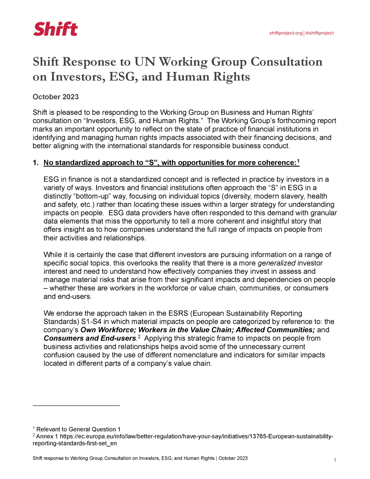 State Duty to Protect - Shift